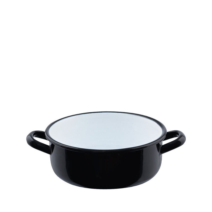 Riess Enamel Pot Black/White | Simple Beautiful Things