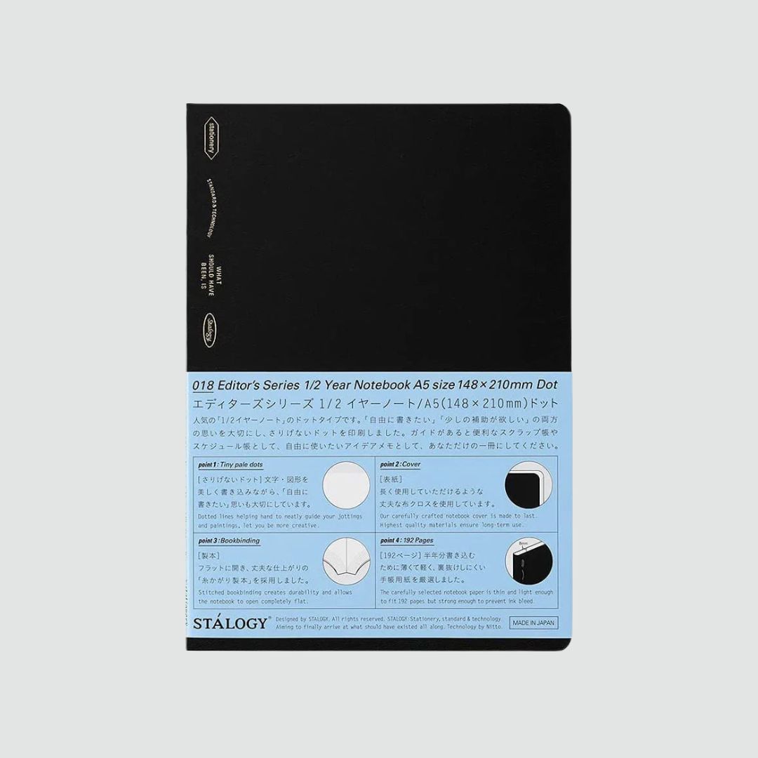 Stalogy Notebook 1/2 Year A5 Dot Grid | Simple Beautiful Things